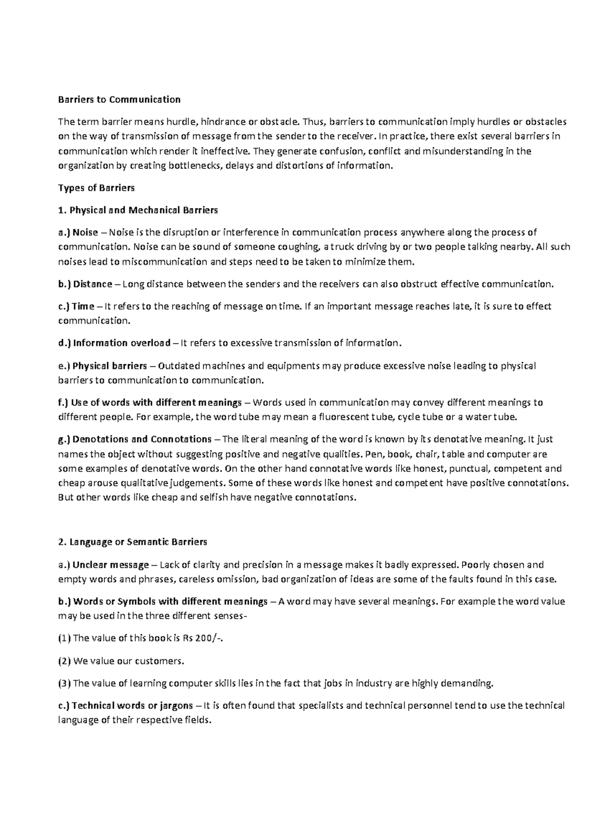 Barriers to effective communication 2 - Barriers to Communication The ...