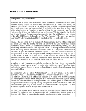 Worktext (TCW) Chapter 12 Global Citizenship - 1 | P a g e Chapter 12 ...