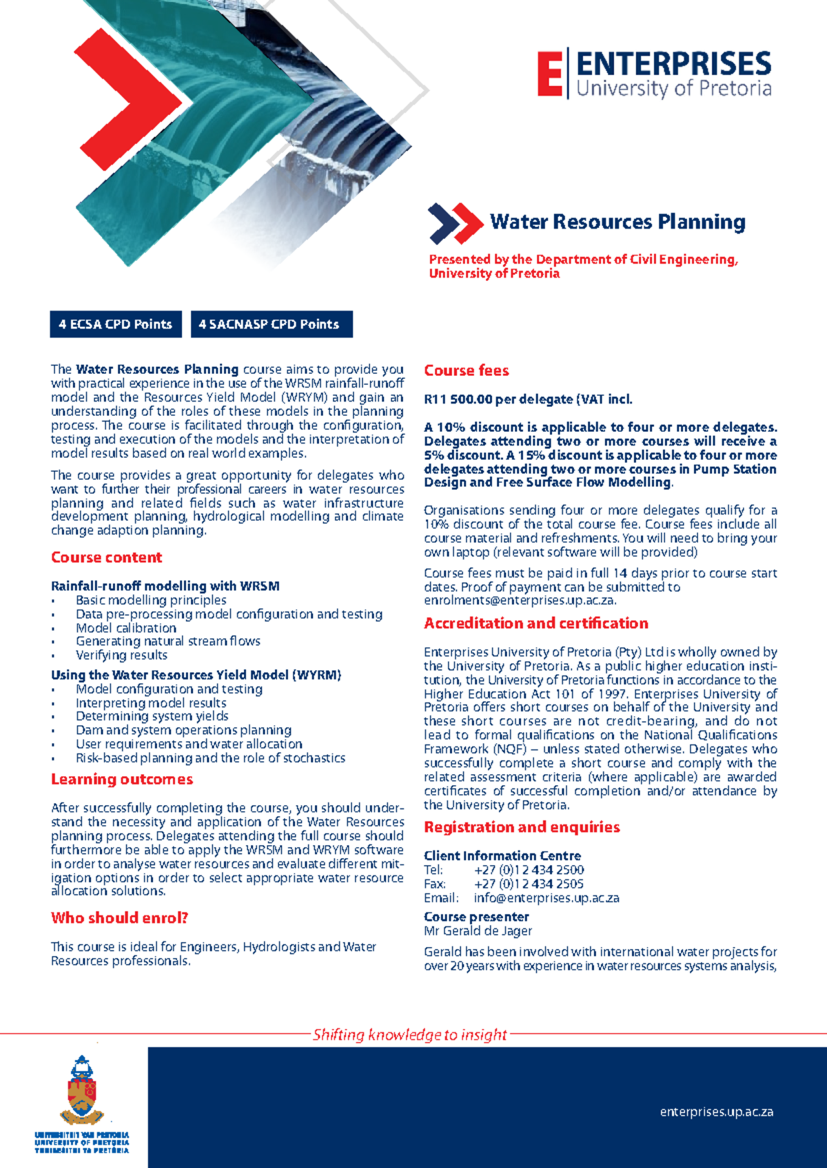 Water Resources Planning - Shifting knowledge to insight enterprises.up ...