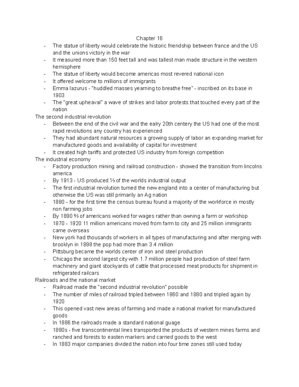 Chapter 16 - dfg - Chapter 16 The statue of liberty would celebrate the ...