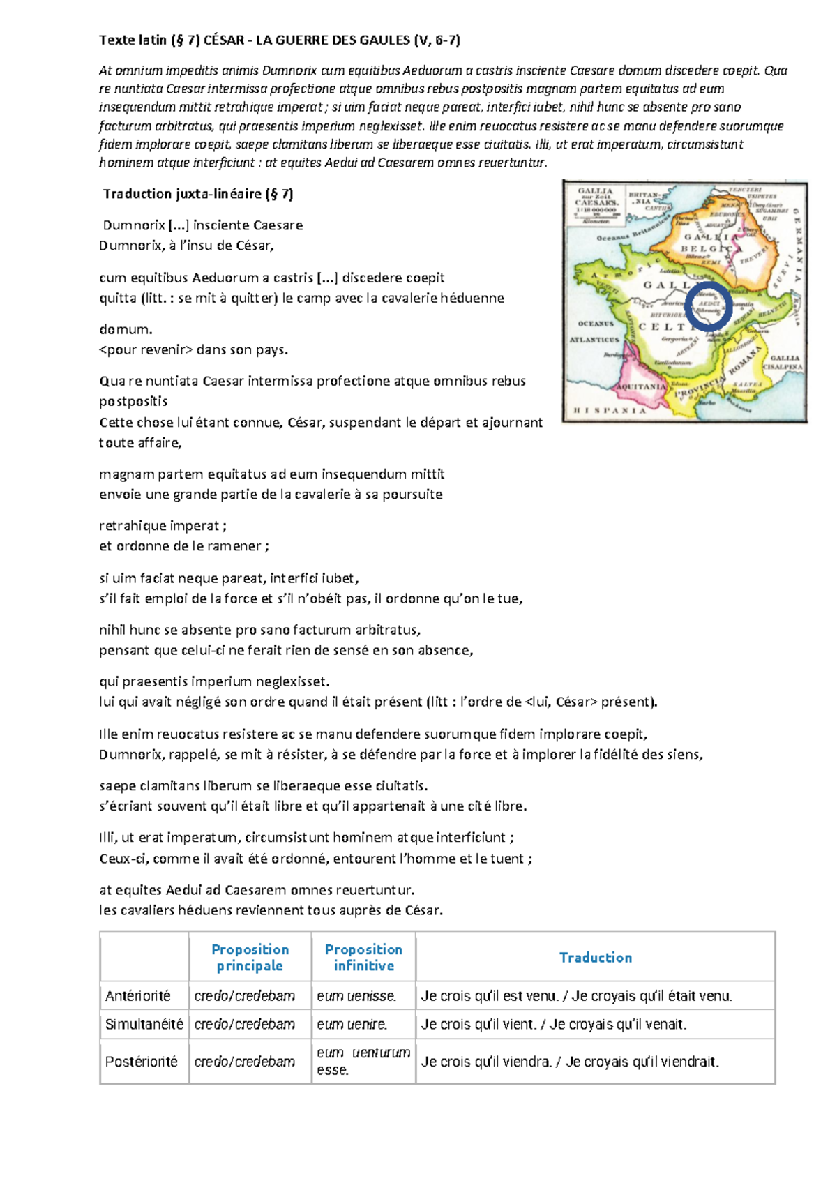 Dumnorix texte César - Texte latin (§ 7) CÉSAR - LA GUERRE DES GAULES ...