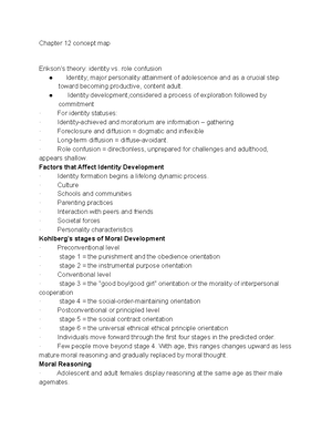 Chapter 4 concept map - Chapter 4 concept map Physical development in ...