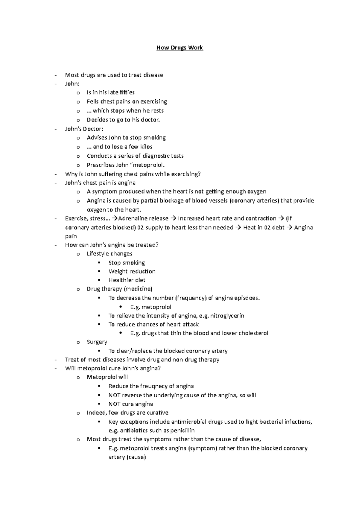How Drugs Work Lecture materials - PHAR1101 - UWA - Studocu