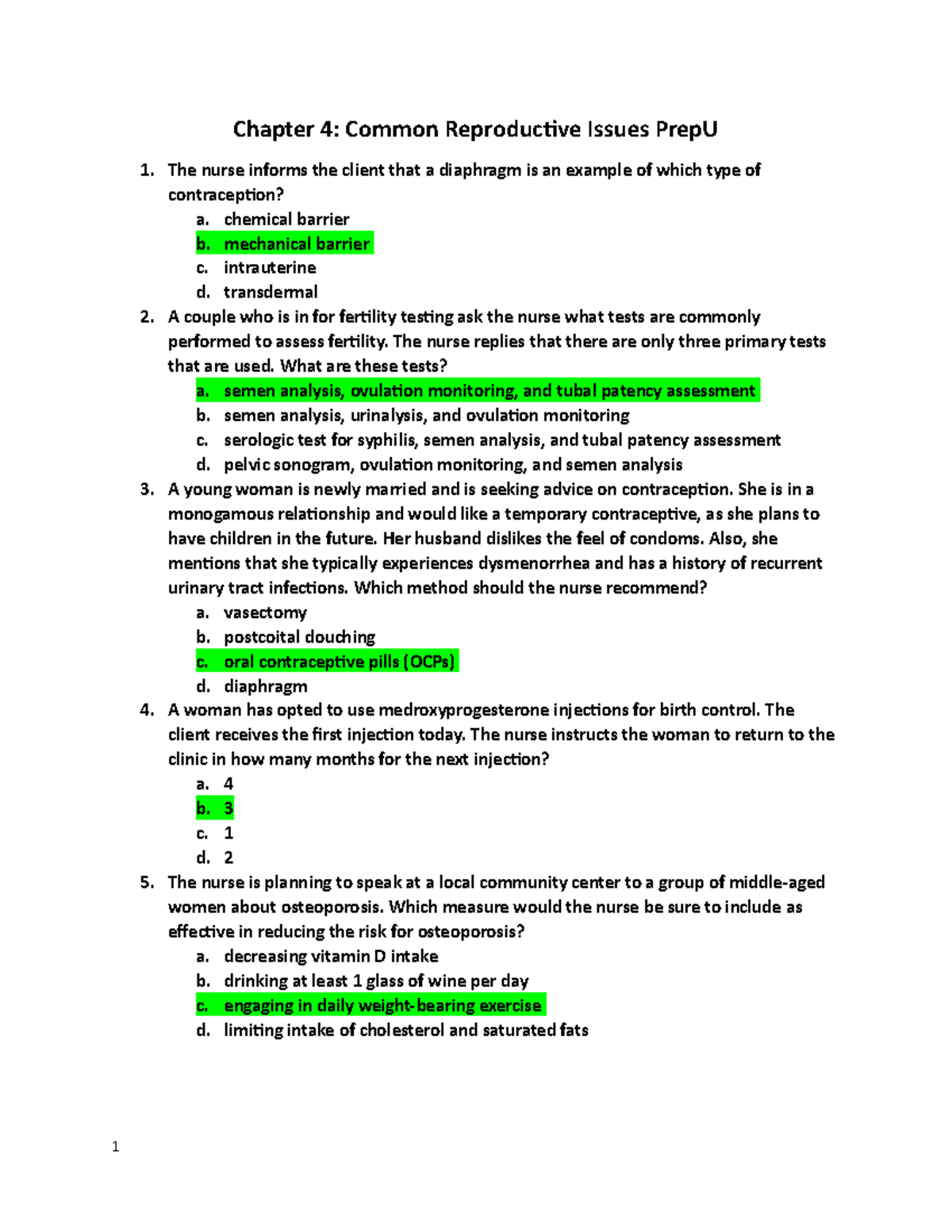Common Reproductive Issues Prep U - Chapter 4: Common Reproductive ...
