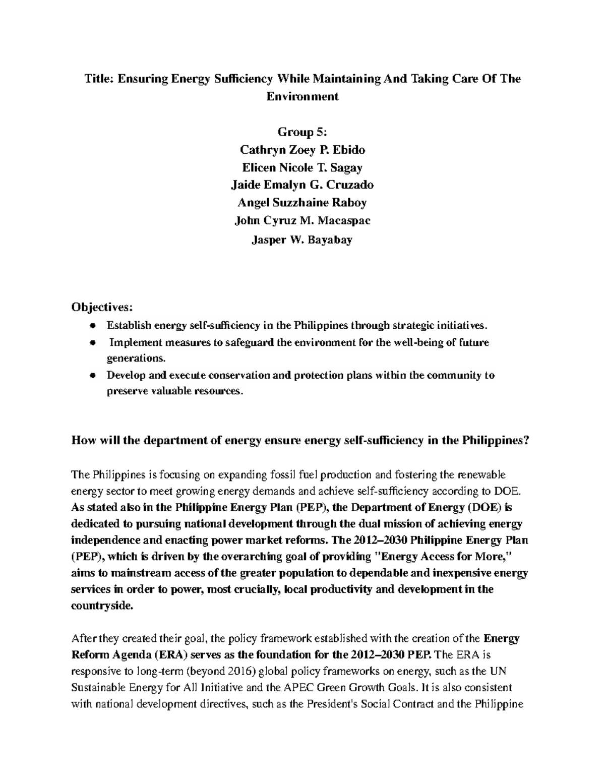 Research-group-5 - ... - Title: Ensuring Energy Sufficiency While ...