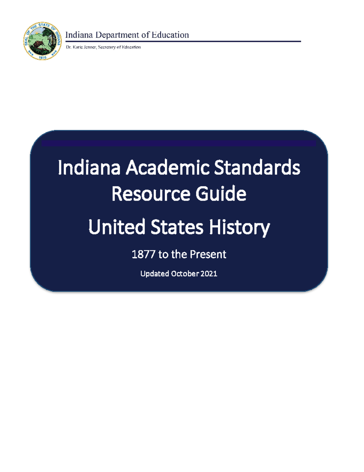 Social Studies US History Resource Guide - Indiana Academic Standards ...