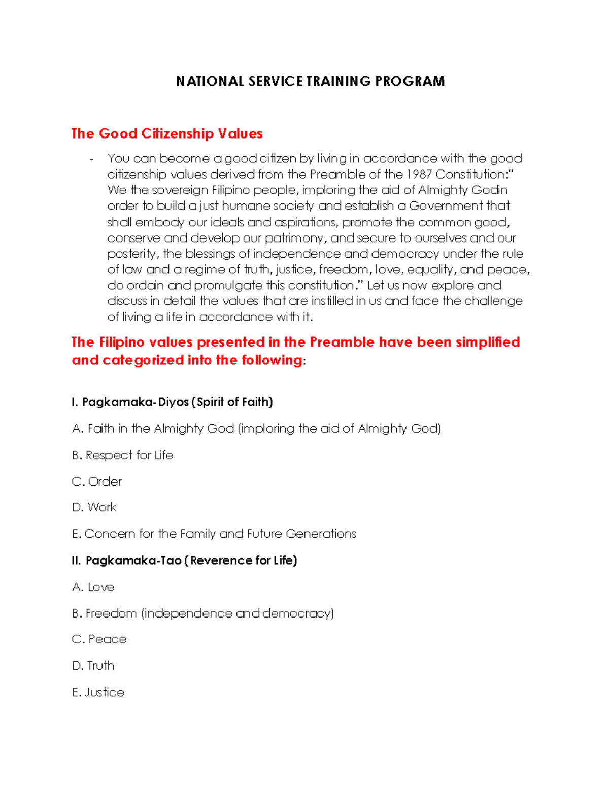 NSTP-2 - STUDY GUIDE - National Service Training Program - Studocu