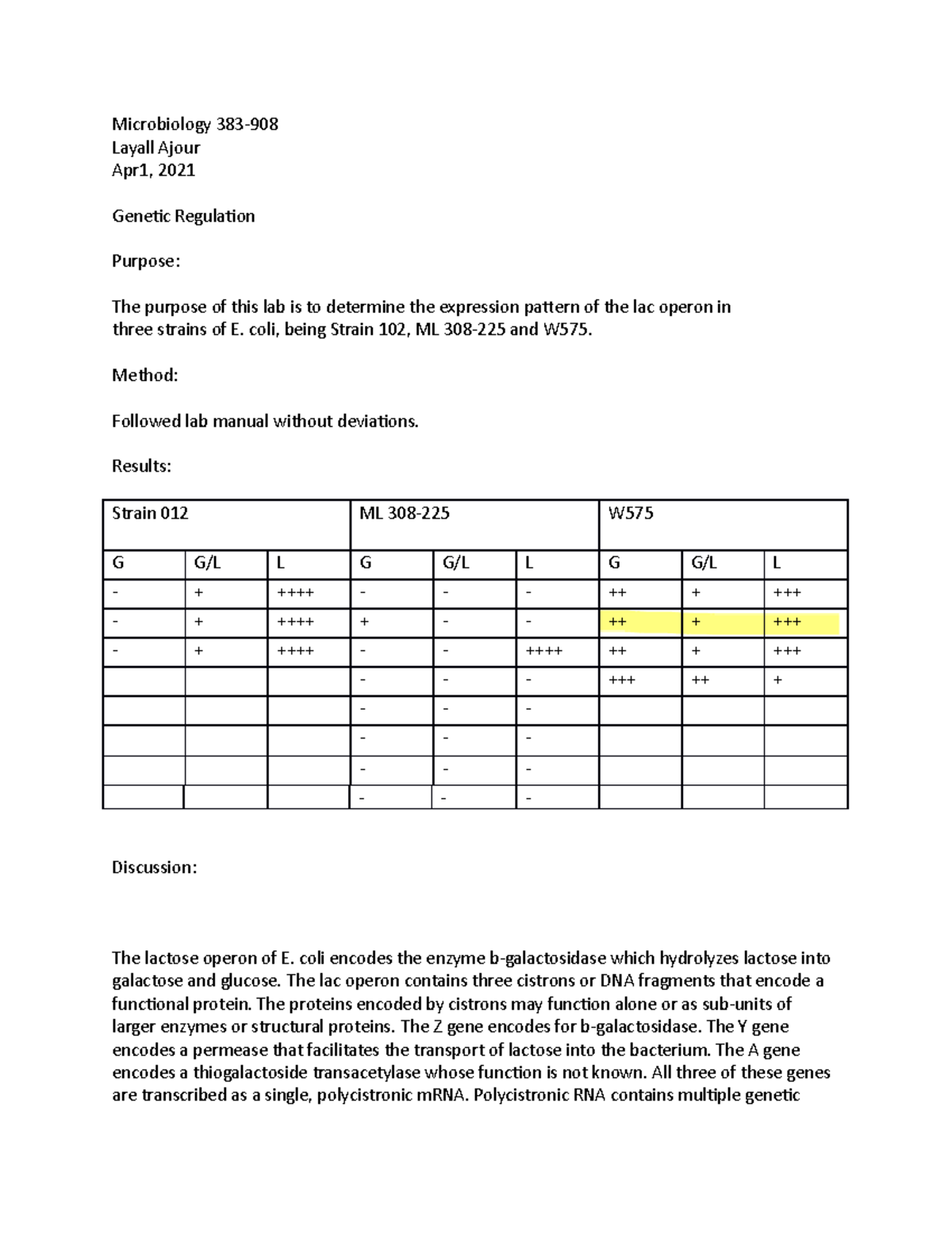 Microbiology 383 genetic reg - Microbiology 383- Layall Ajour Apr1 ...
