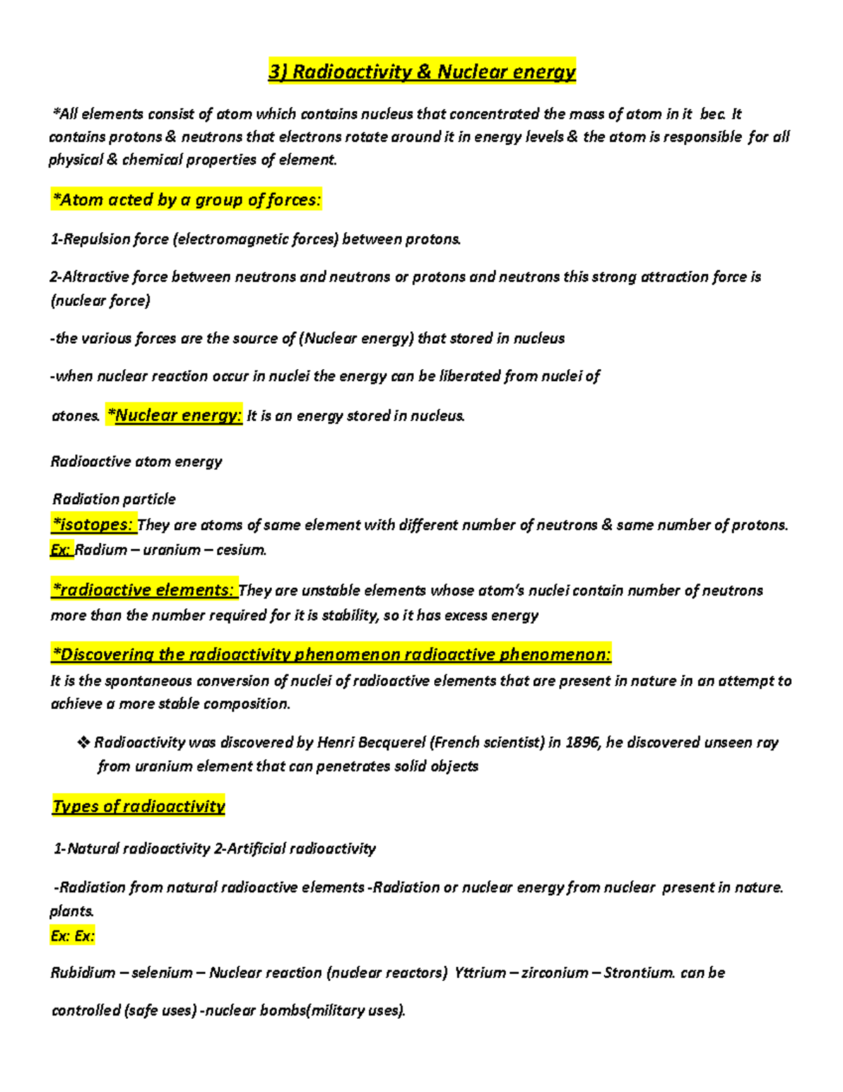 Prep.3 unit two lesson three second term 2019 - 3) Radioactivity ...