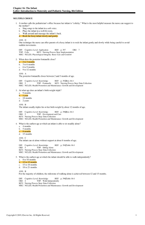 Exam View - Chapter 18 - Chapter 18: The Preschool Child Leifer ...