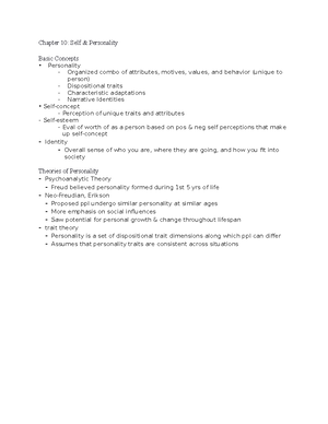 PSY 376 - Chapter 2 Lecture Notes - PSY 376 - Chapter 2 Lecture Notes ...