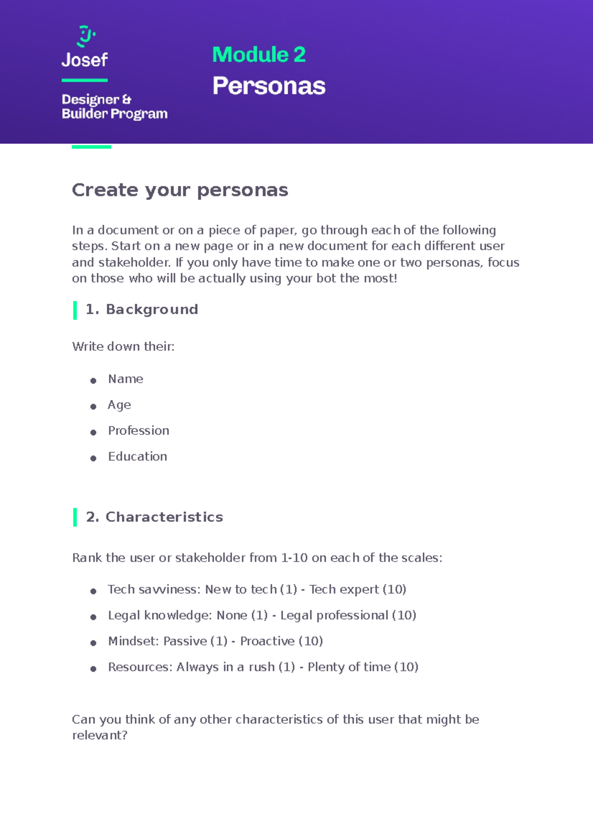 Module-2 -Persona-guide-1 - Create your personas In a document or on a ...