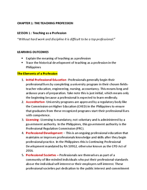 The Teaching Profession - Domain 2. Learning Environment - Domain 2 ...