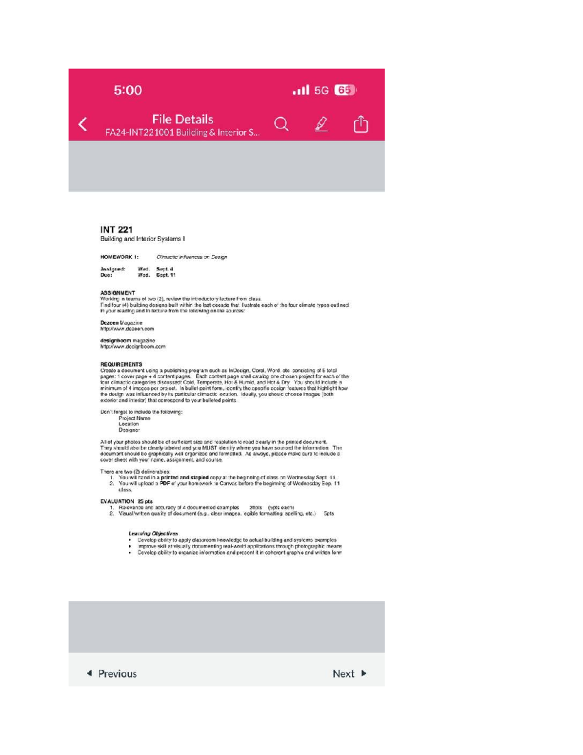 Doc1 - ............................... - 5:00 . 5G 65 File Details Building Interior S... INT ...