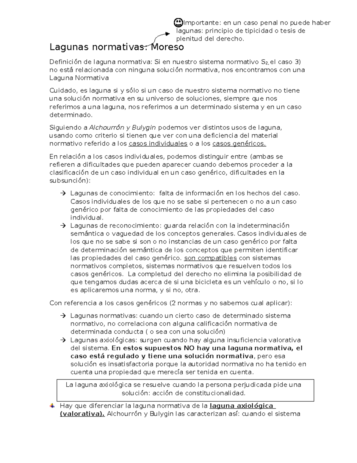 Lagunas normativas - Resumen Introducción a la teoría del derecho ... Lagunas normativas - Resumen Introducción a la teoría del derecho ...