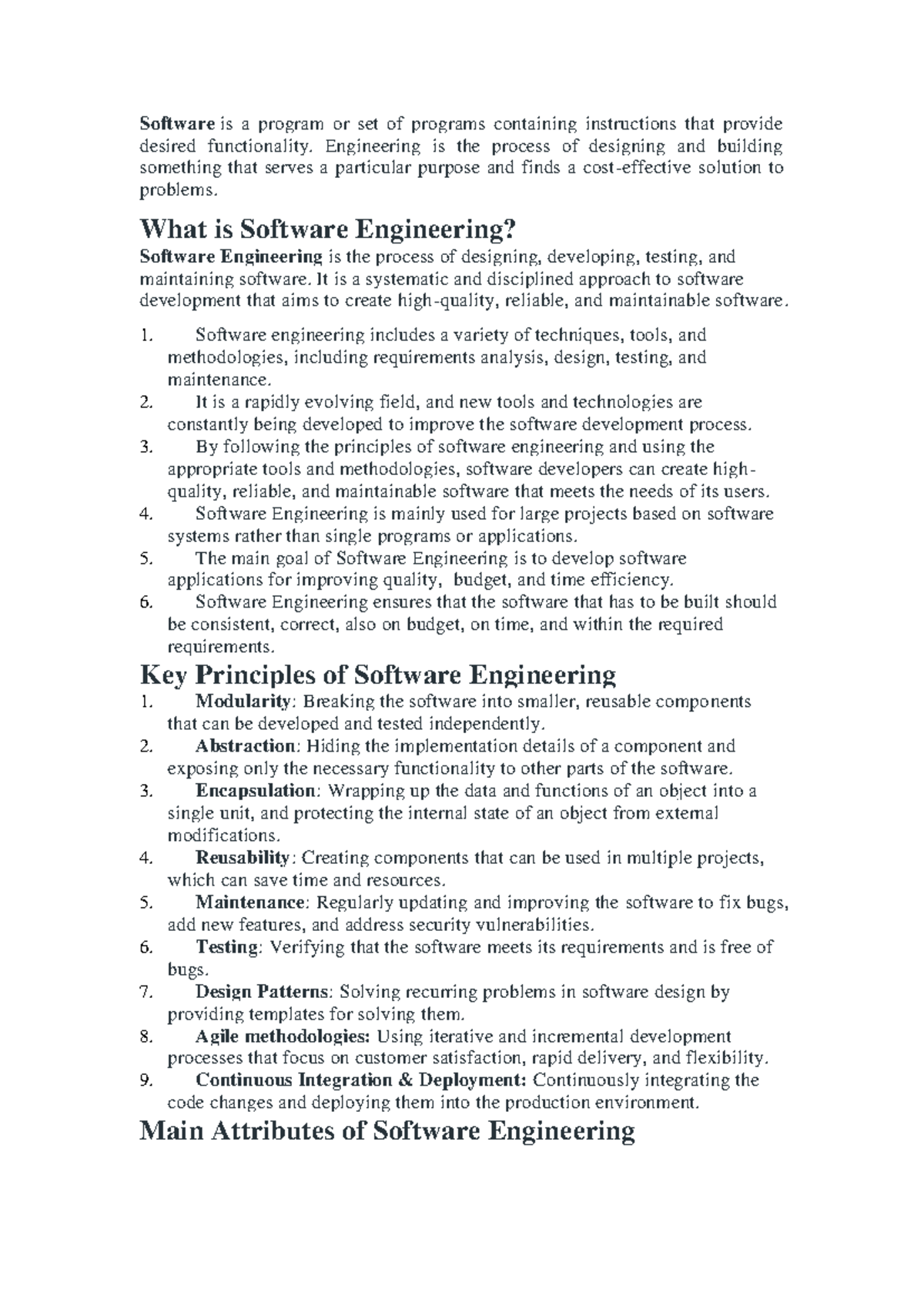 Software engineering unit 1 - Software is a program or set of programs ...