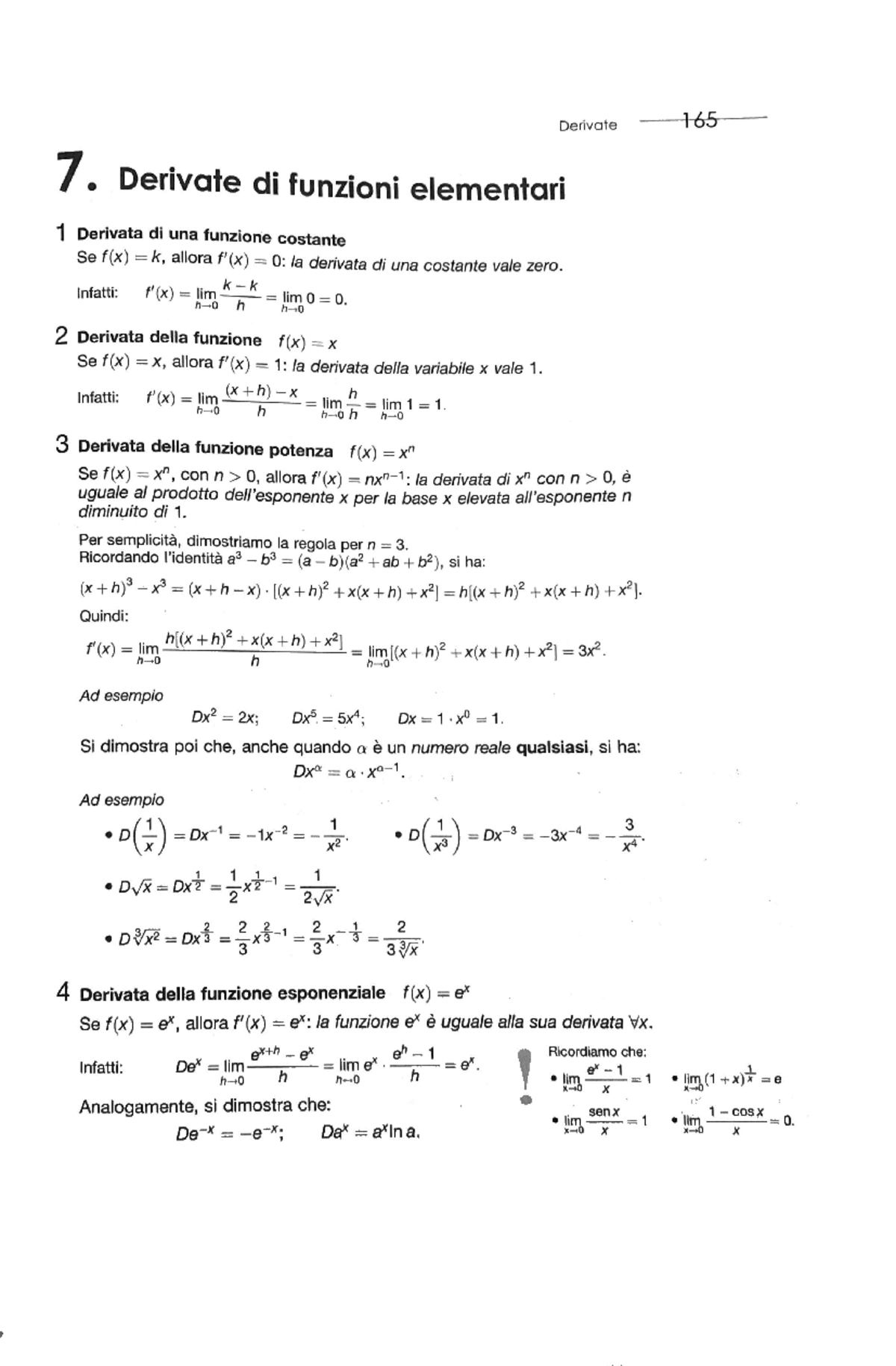 Derivate - Matematica Metodi e Applicazioni - Torriero, Scovenna, Scaglianti - Matematica ...