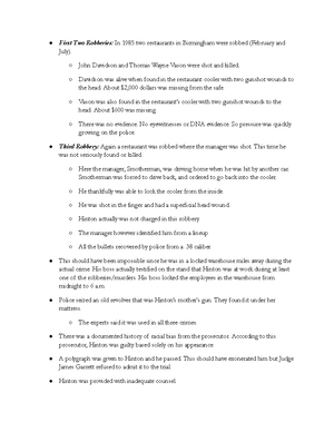 Ronald Cotton Case Outline - Original Crime: Jennifer Thompson-Canino's ...