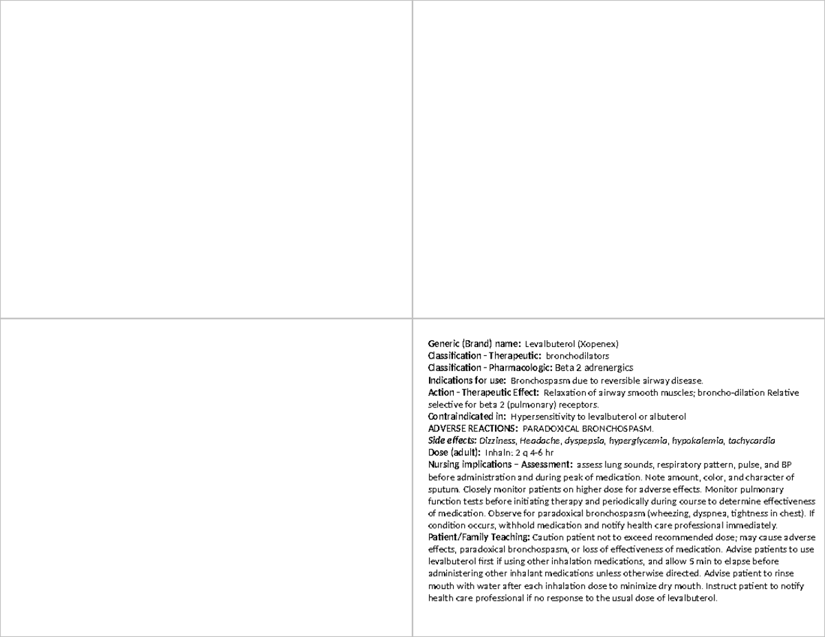 Topic 2 Bronchodilators 2 - Metaproterenol, Formoterol, Salmeterol ...