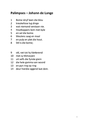 Gedigte Workbook - LITERÊRE ASPEKTE TERM DEFINISIE ENGLISH Alliterasie ...