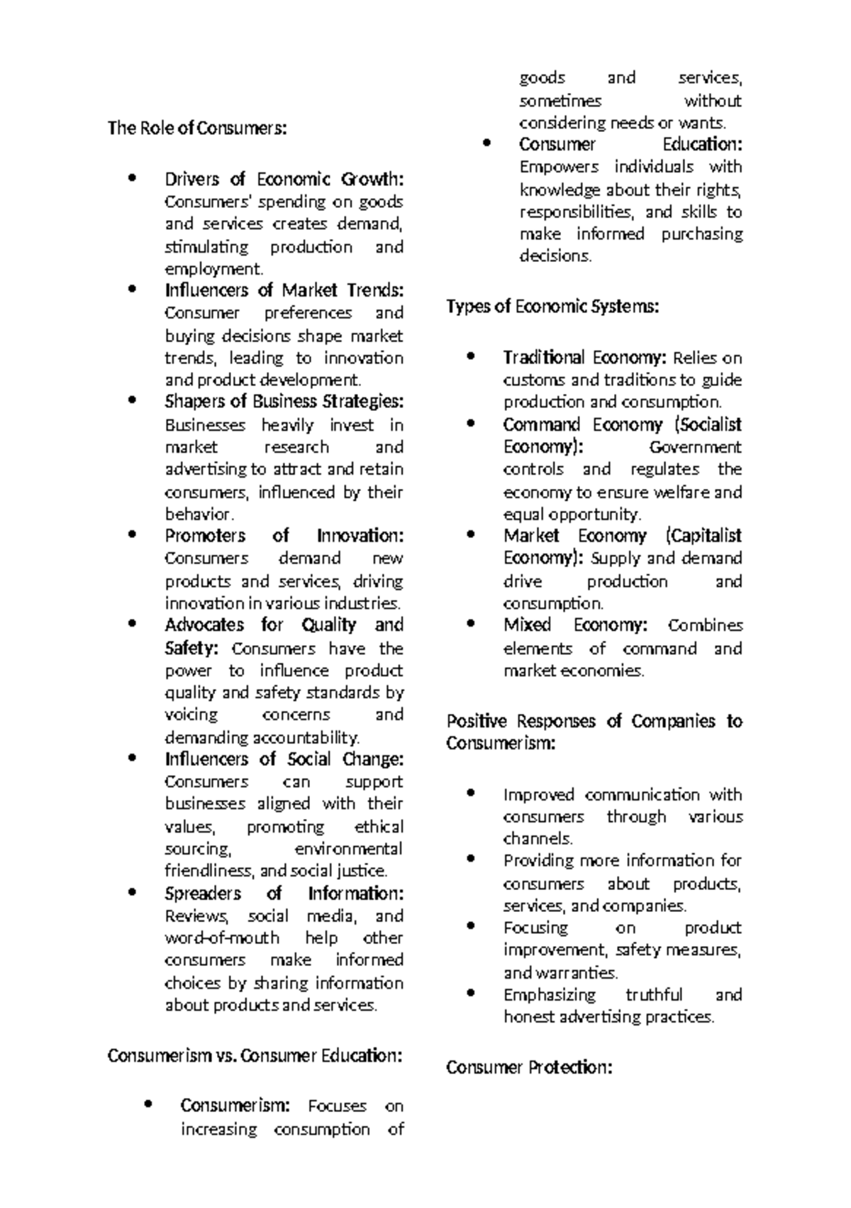 The Role of Consumers - N/a - The Role of Consumers: Drivers of ...