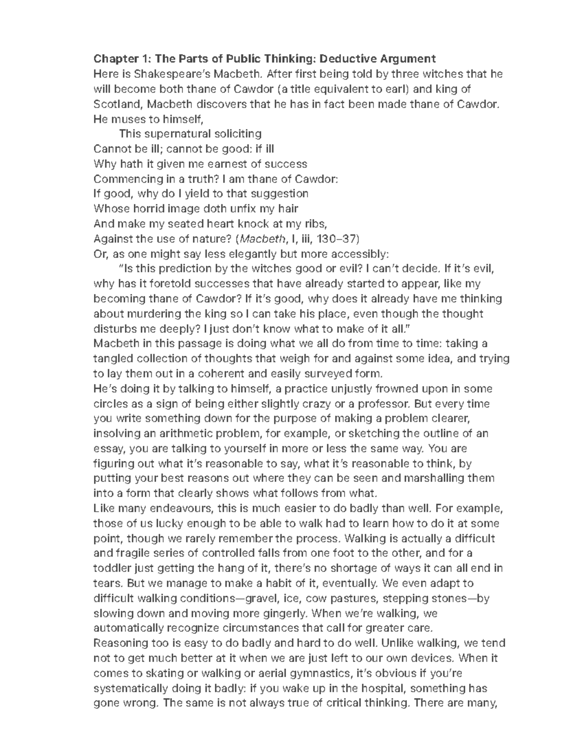 Chapter 1: The Parts of Public Thinking: Deductive Argument - After ...