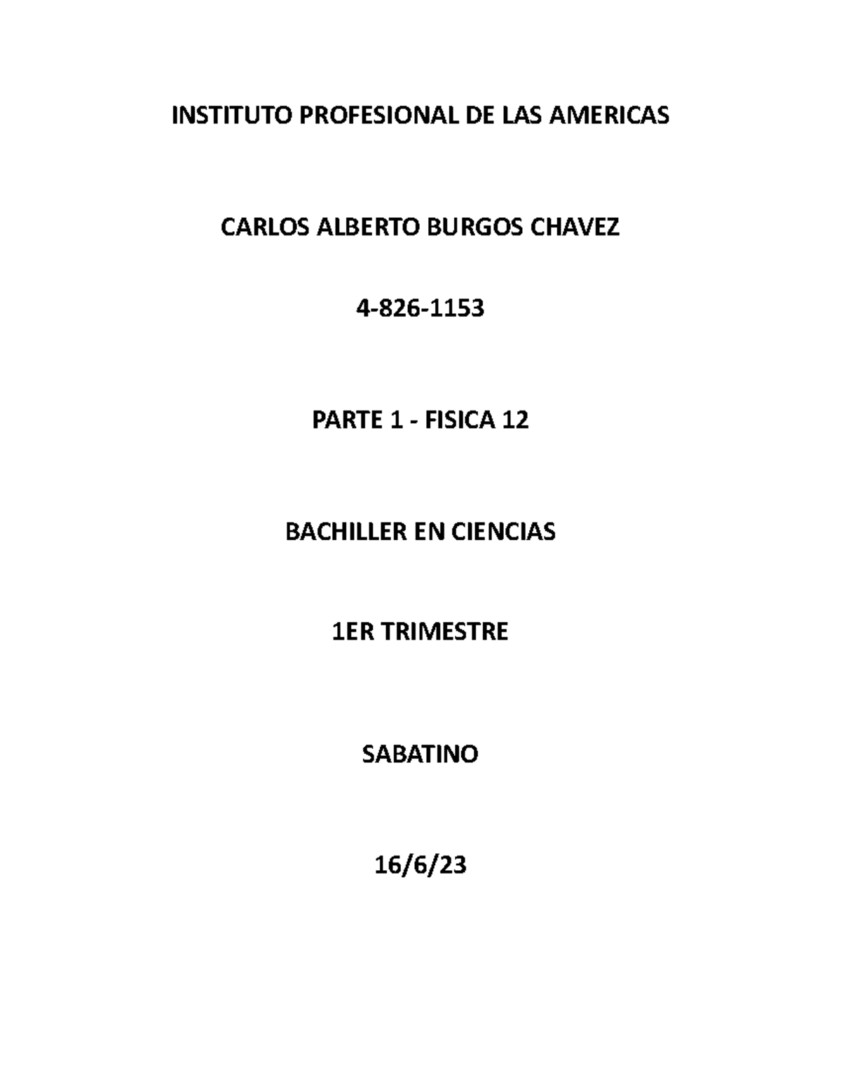 Fisica 12 1 Parte - ASDADASDA - INSTITUTO PROFESIONAL DE LAS AMERICAS ...