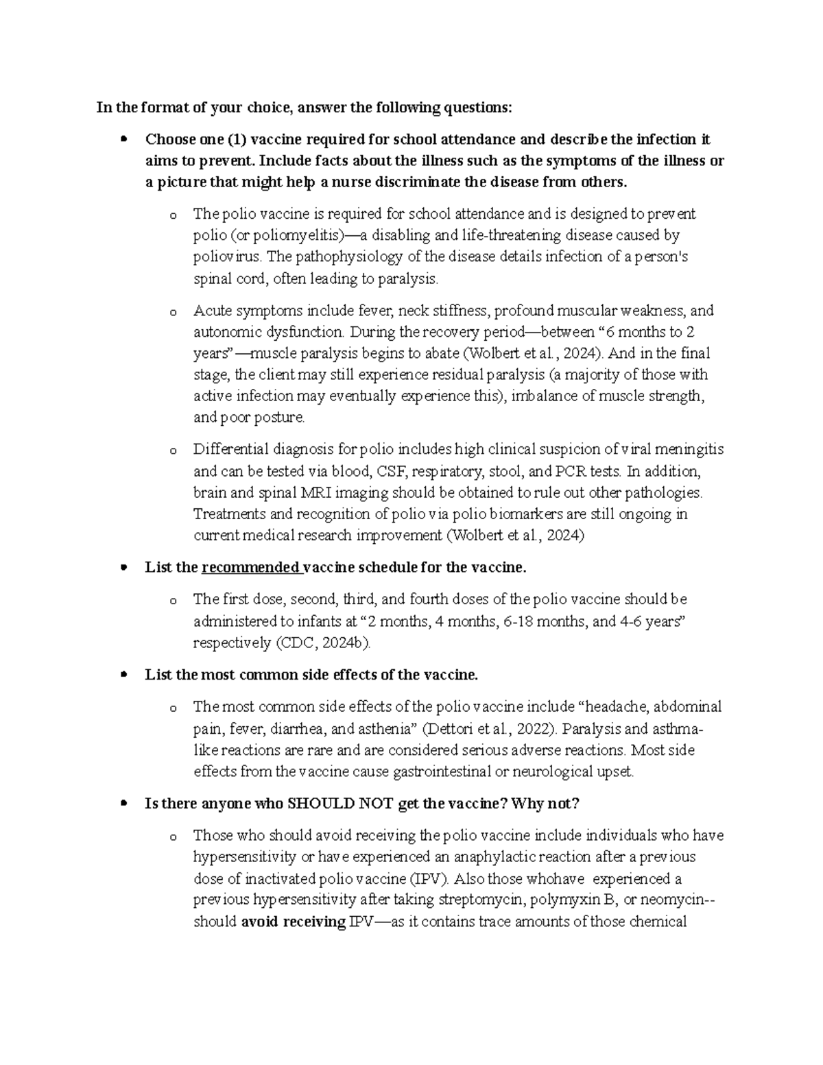 Module 4 discussion post - In the format of your choice, answer the ...