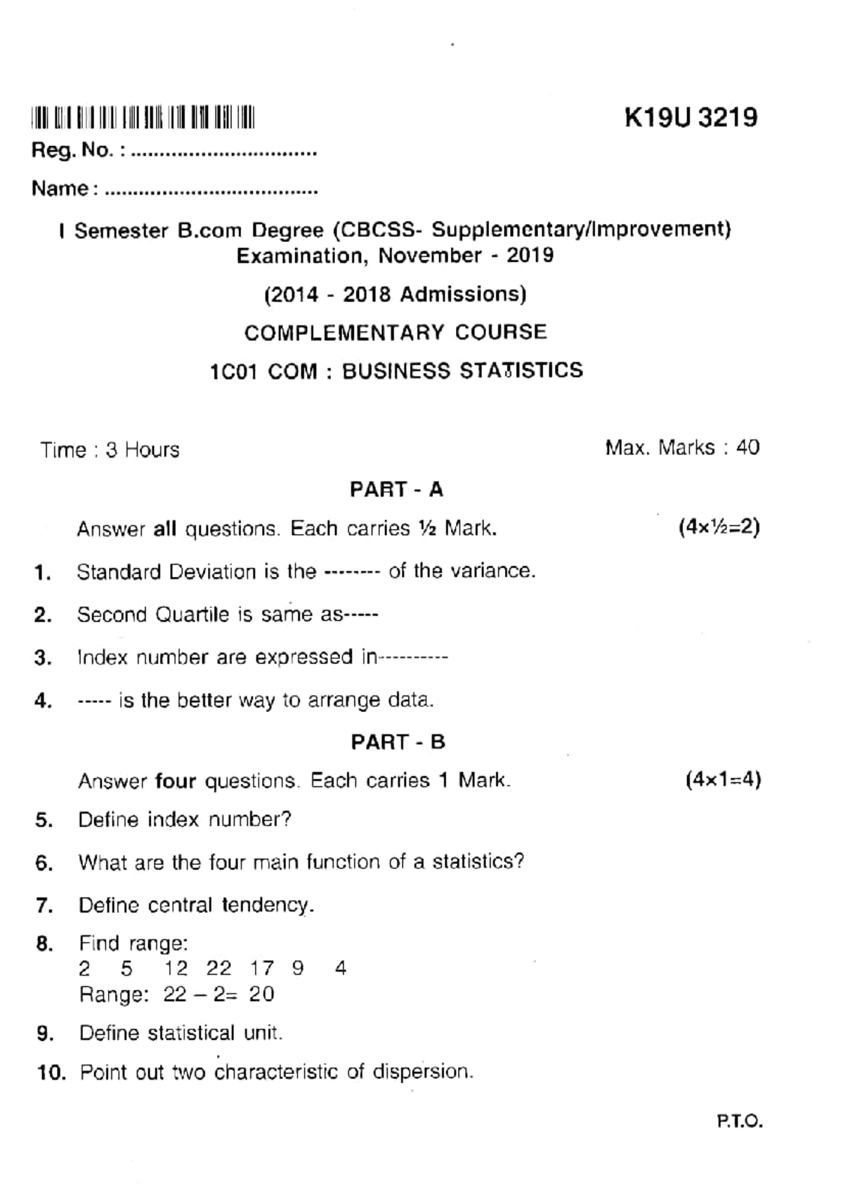previous question paper - Management Concepts &Principles - Studocu