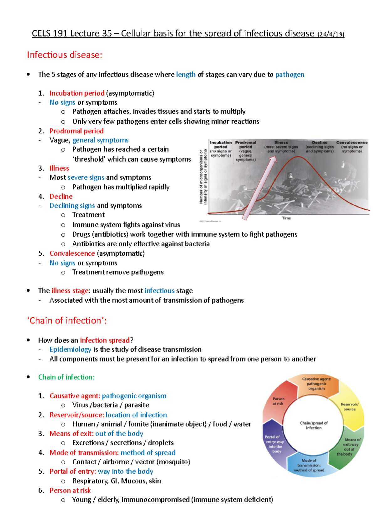 CELS 191 Lecture 35 - CELS191 notes with average of 97% - CELS 191 ...