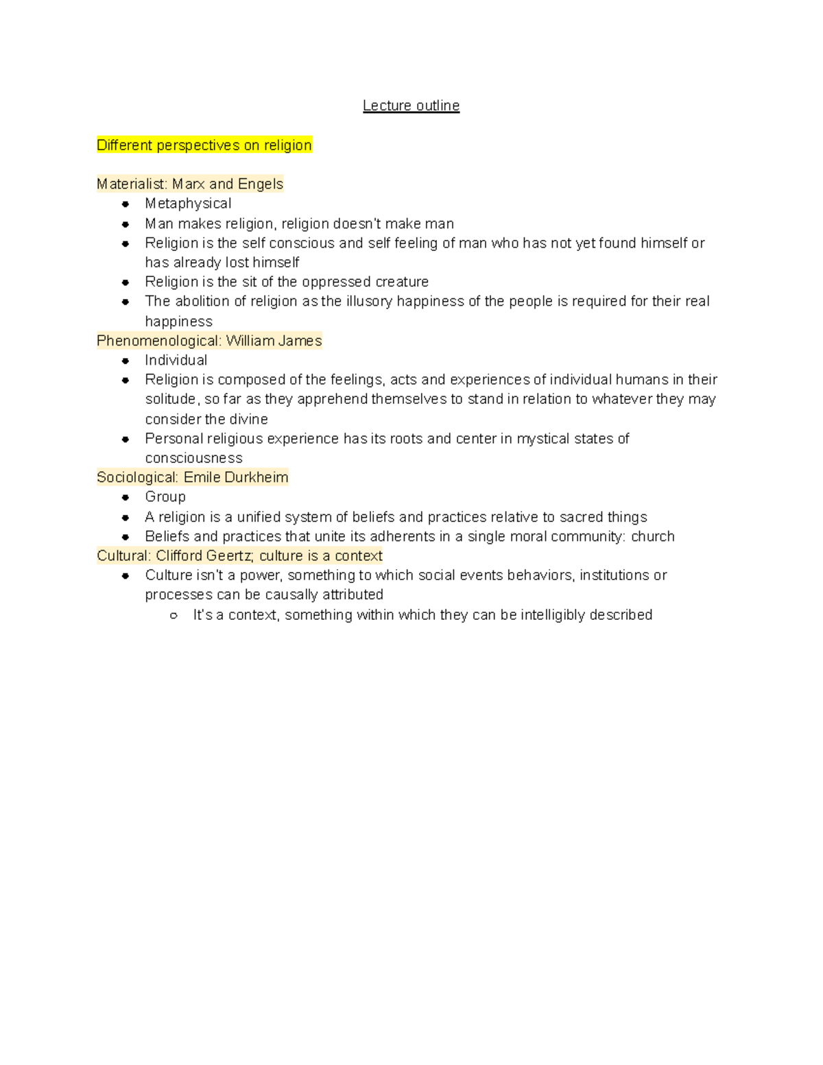 Intro western religions lec mod 1 - Lecture outline Different ...