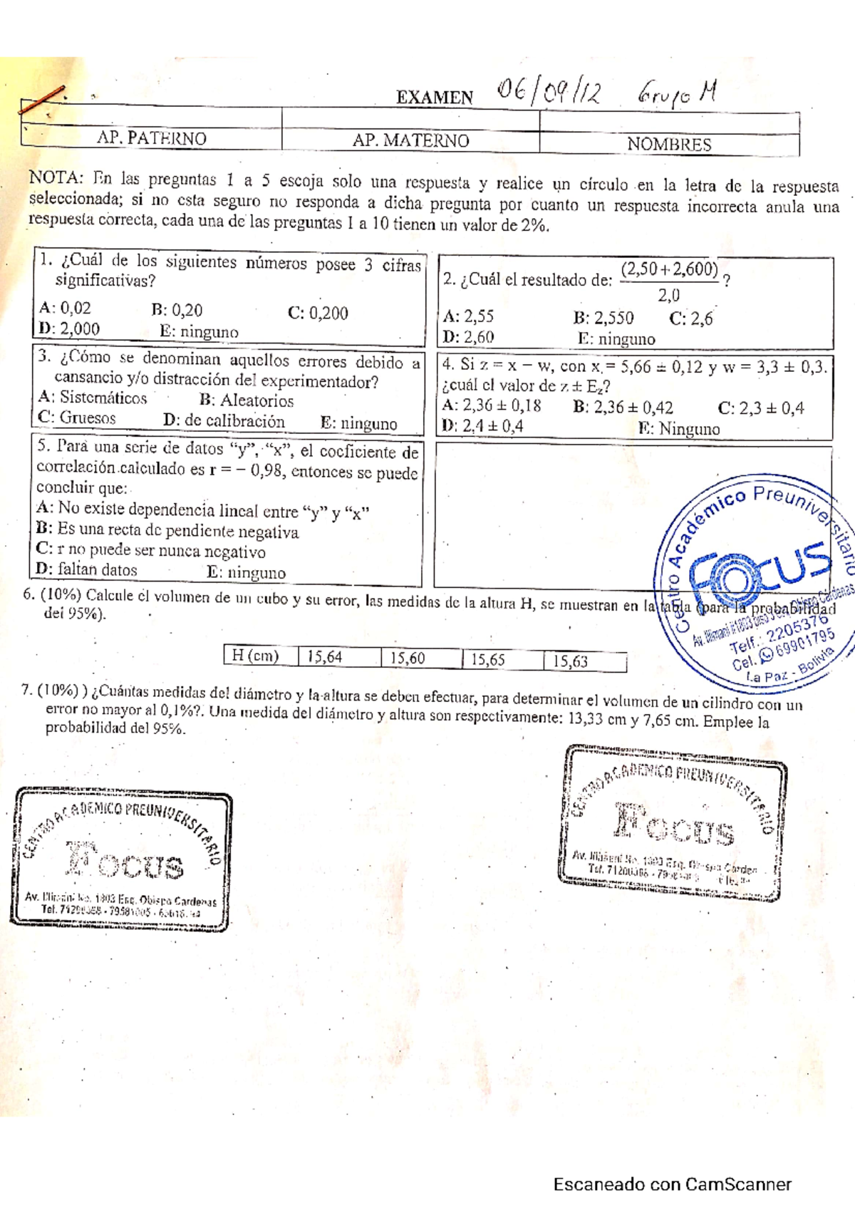 FIS 100 L ex previos - fis notes - Fisica 1 - Studocu