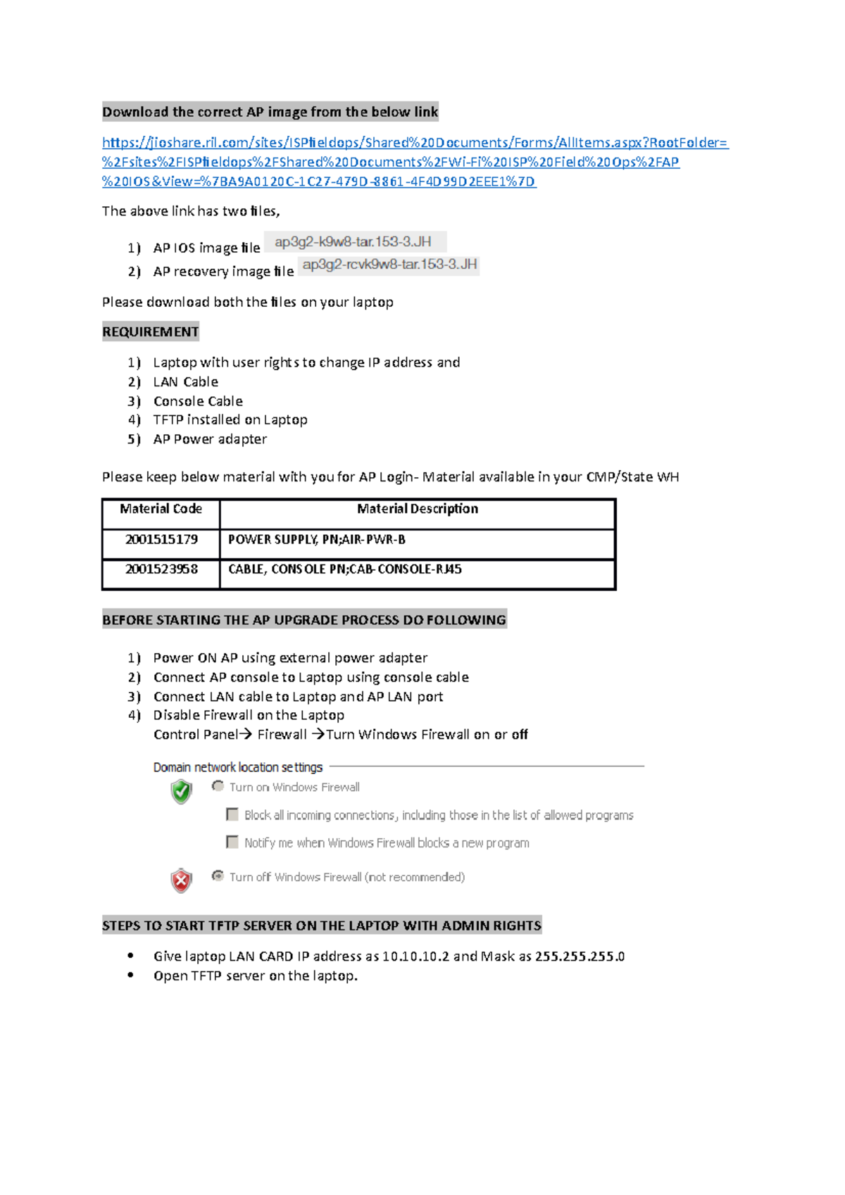 Cisco AP - Download the correct AP image from the below link - Studocu