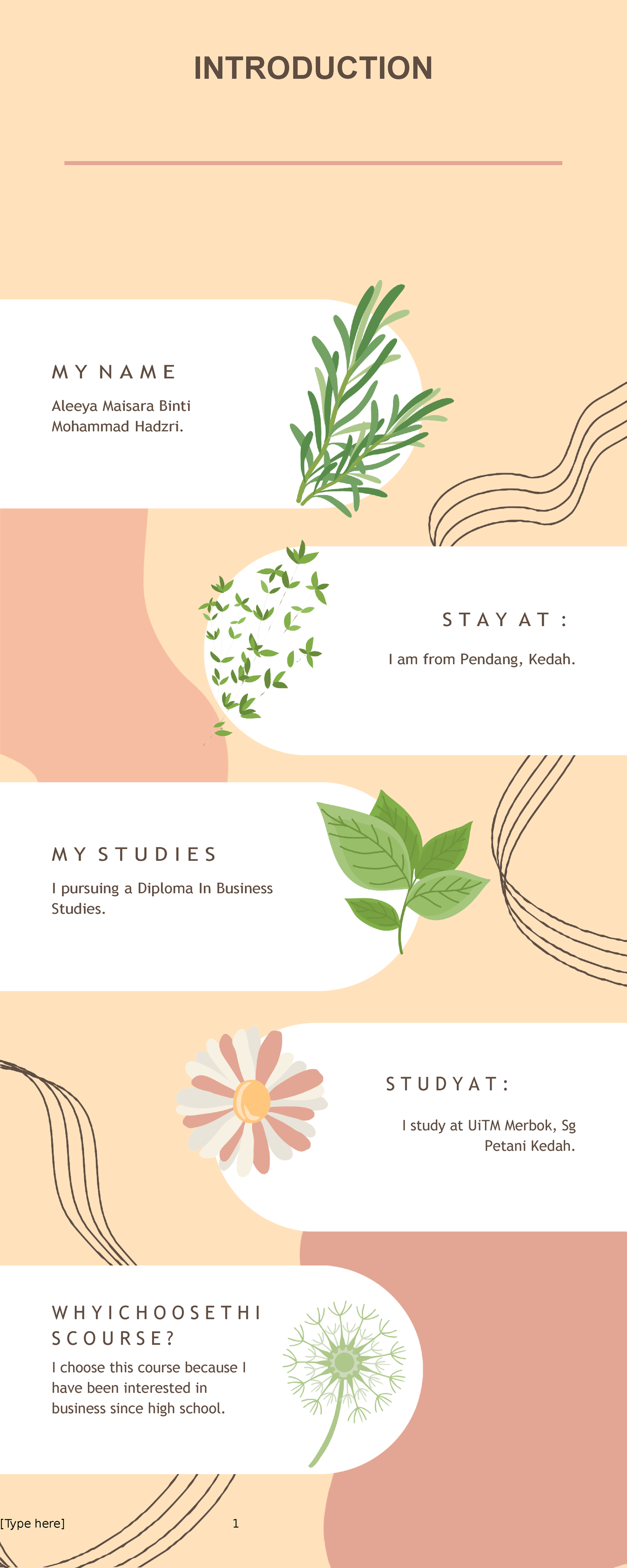 Mgt individual assignment full - INTRODUCTION M Y N A M E Aleeya ...