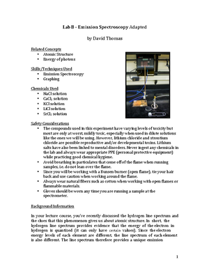 Absorption lab - 1 | Page Exp. 1 Absorption Spectroscopy Lab Report ...