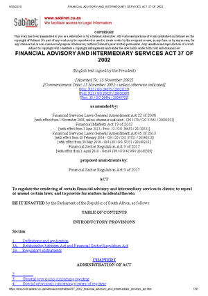 FAIS AC Note Jun13 - The Financial Advisory and Intermediary Services ...