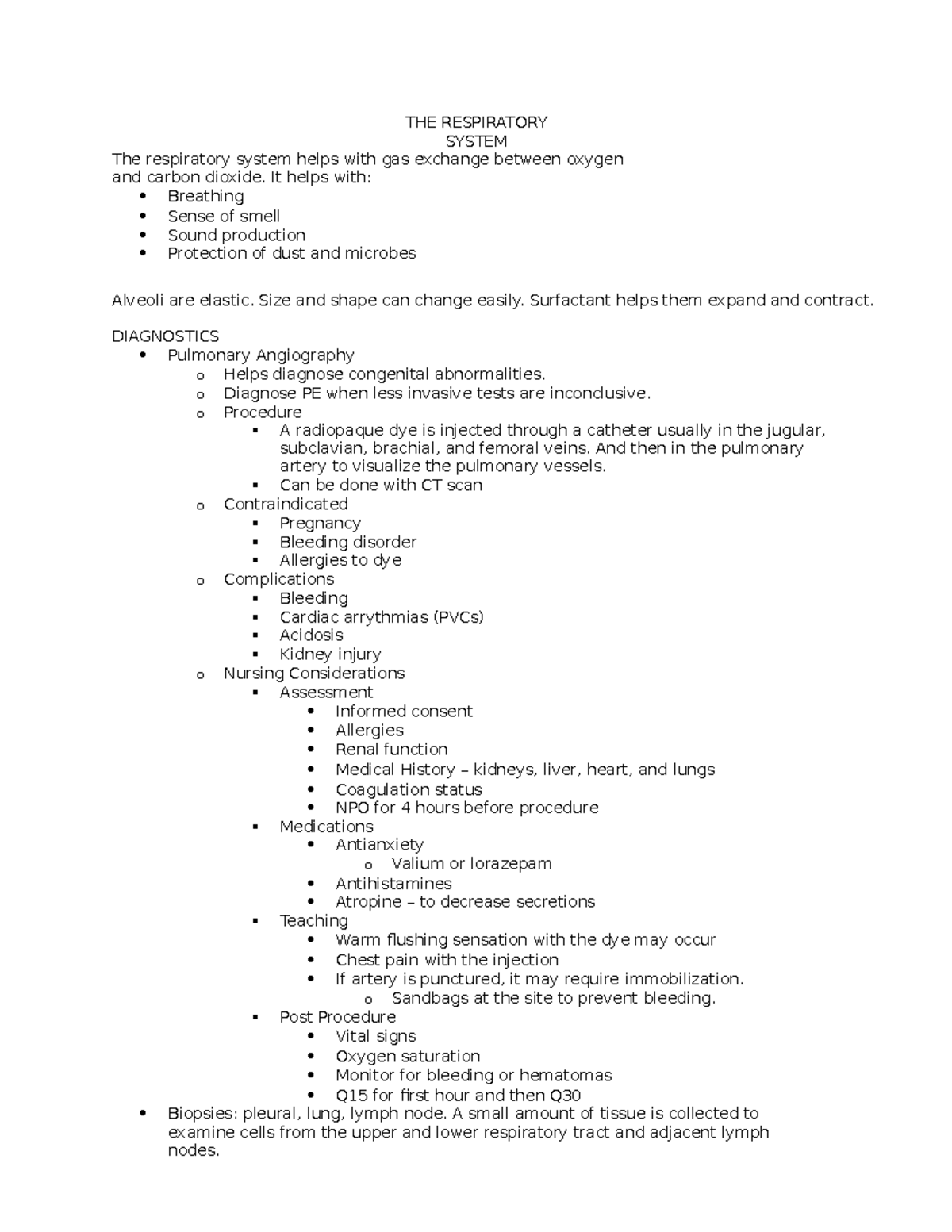 THE Respiratory System notes - THE RESPIRATORY SYSTEM The respiratory ...