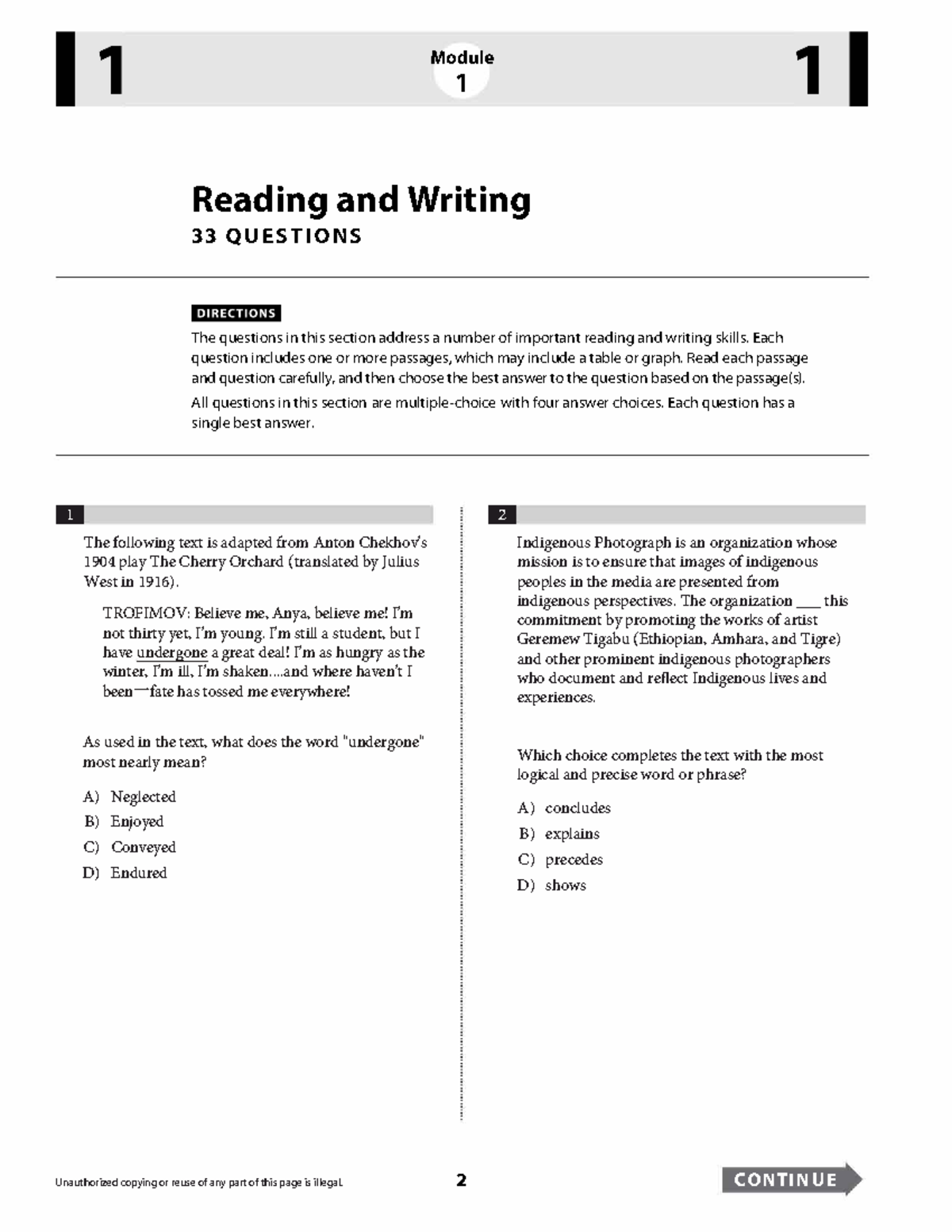 DSAT-June-2023 - This course is flalalala - Module 1 Reading and ...