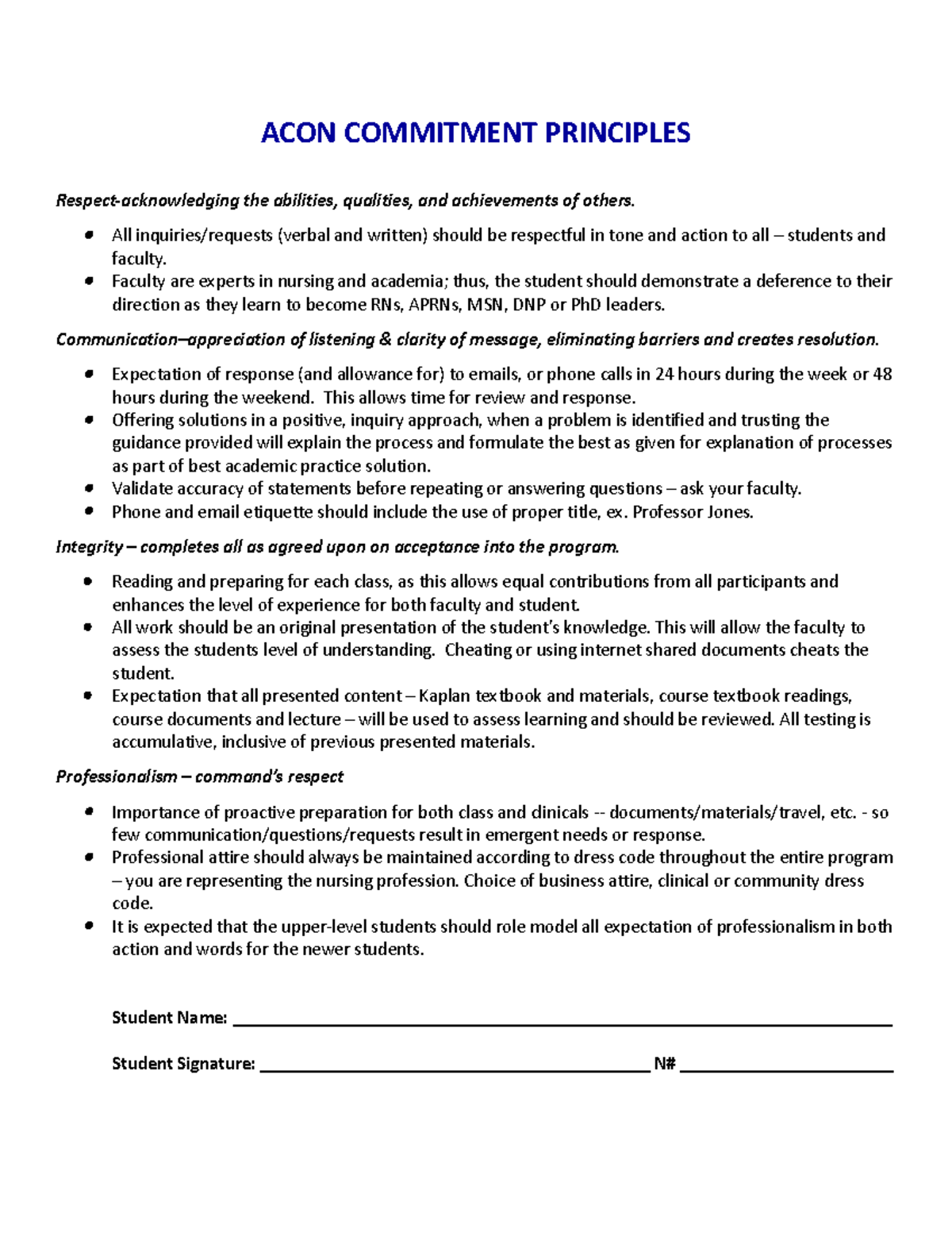 ACON Commitment Principles student 8.16.21 - ACON COMMITMENT PRINCIPLES ...