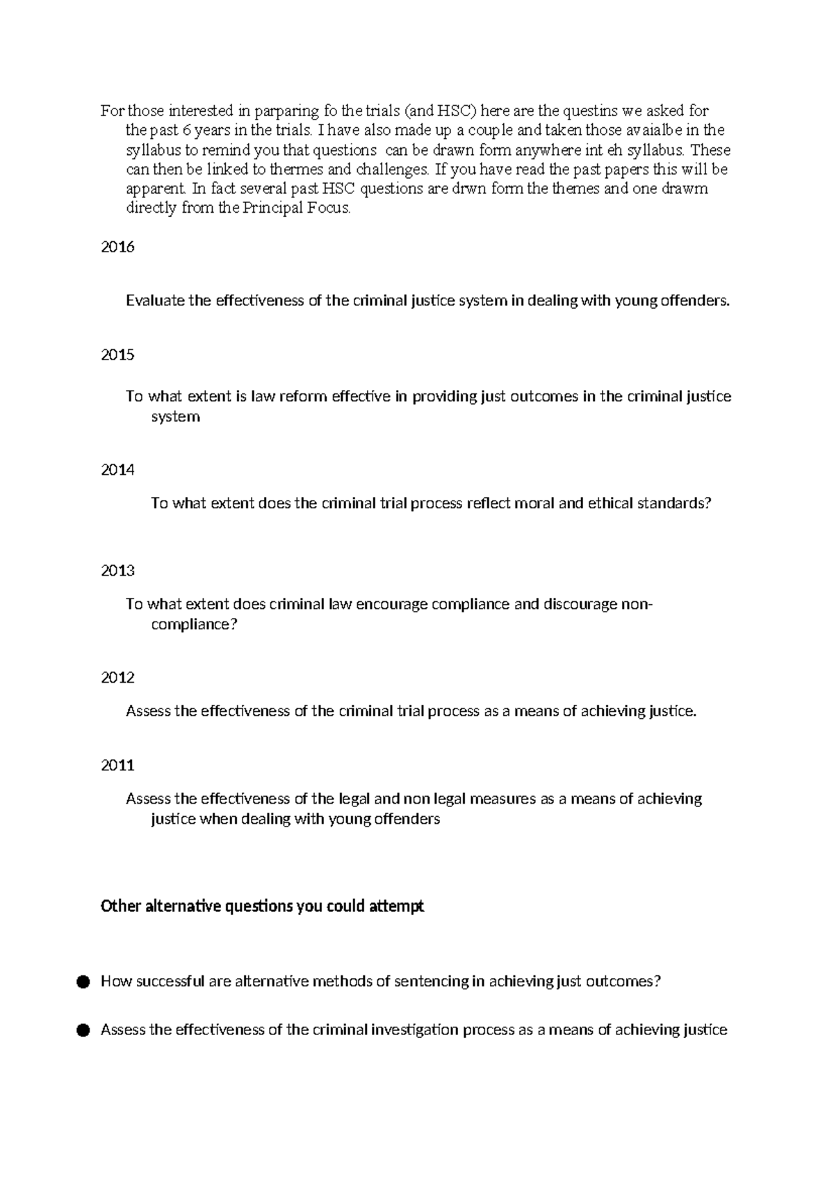 Crime - Practice Question (Neilab Osman) - For those interested in ...
