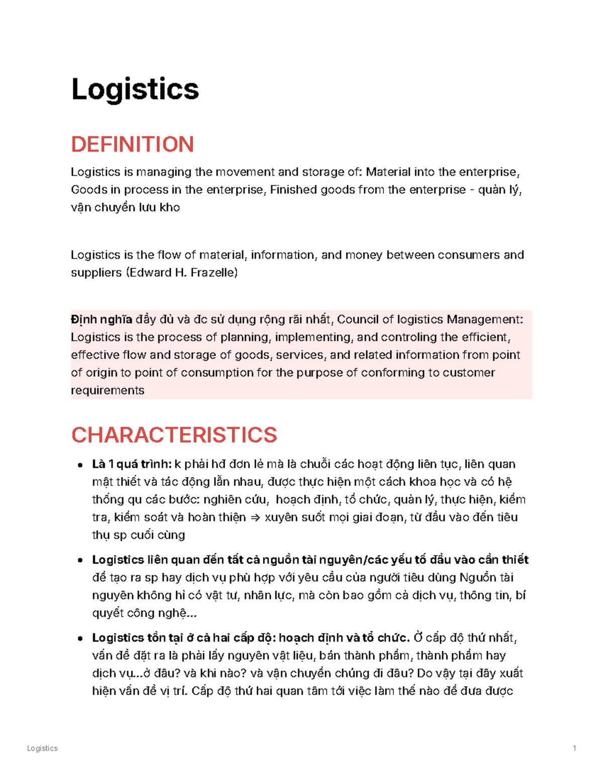 28cc58e9-e2e8-40b3-8c2e-bb3dbfd53b85 Logistics - Logistics 1 Logistics ...