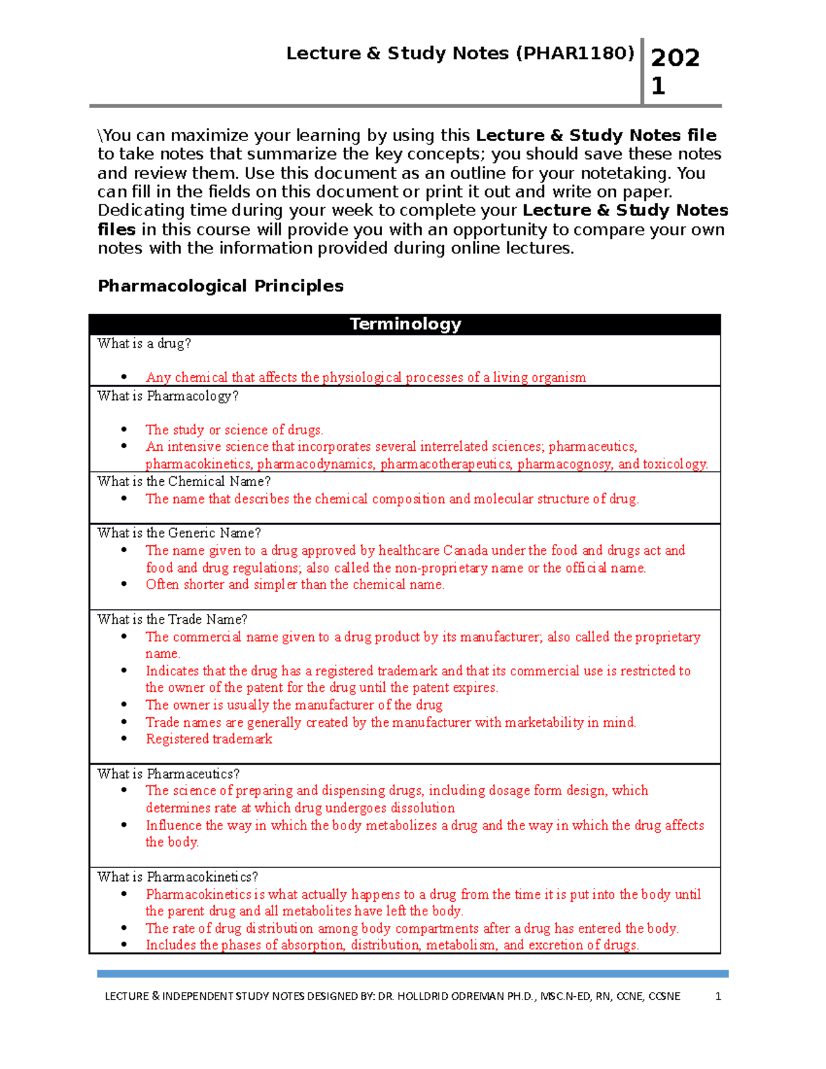 Pharm - week 1 - week one - 1 \You can maximize your learning by using ...
