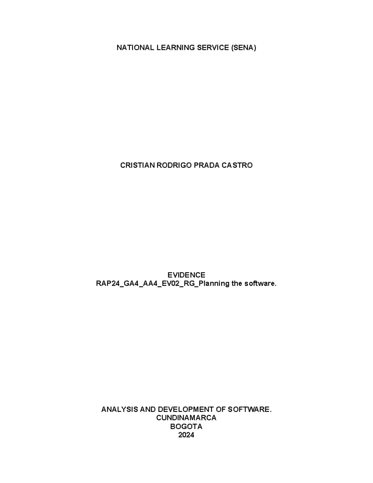 RAP24 GA4 AA4 EV02 RG Planning the software - NATIONAL LEARNING SERVICE ...