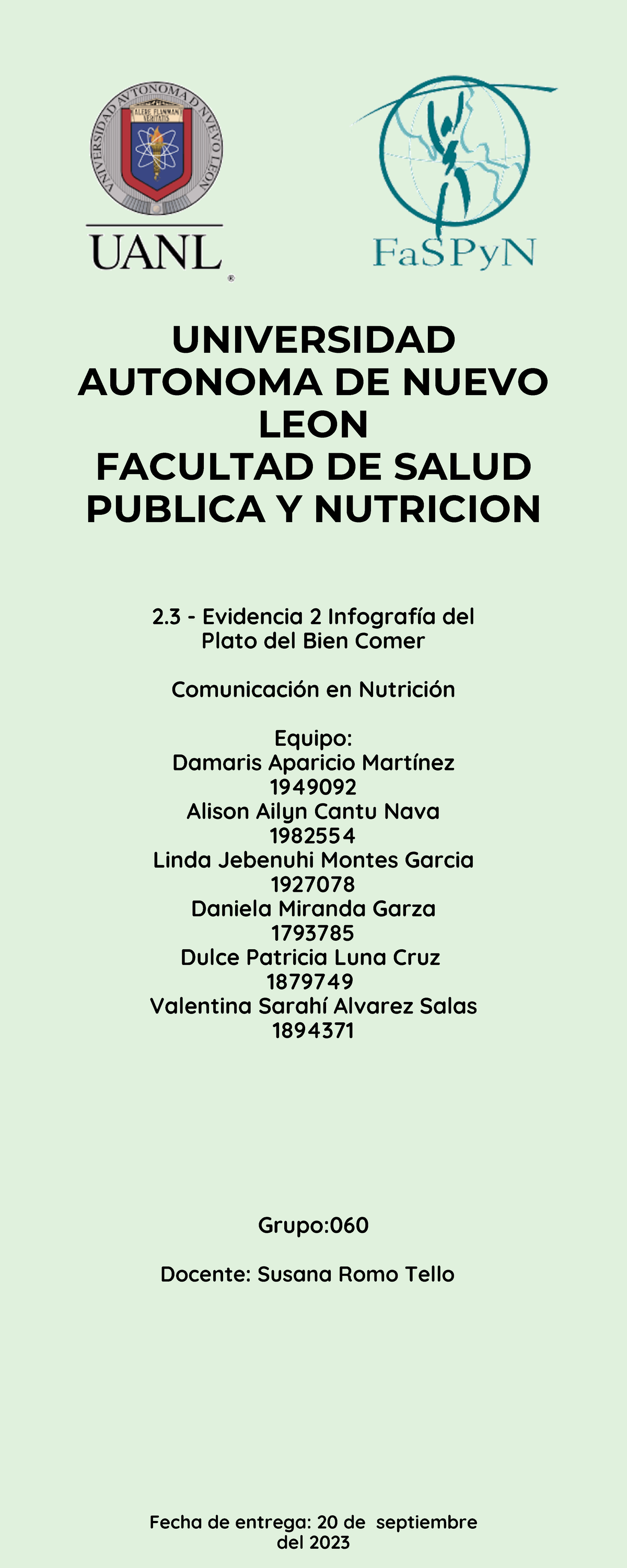 Comunicación en nutricion - UNIVERSIDAD AUTONOMA DE NUEVO LEON FACULTAD ...