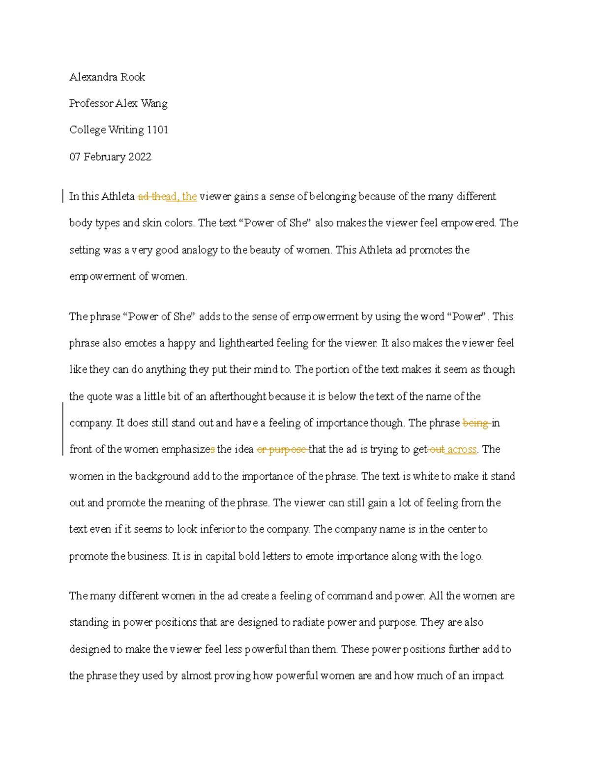 Ad Essay Rough Draft Alexander Rook Edited by Muntaaz Ciise - Alexandra ...
