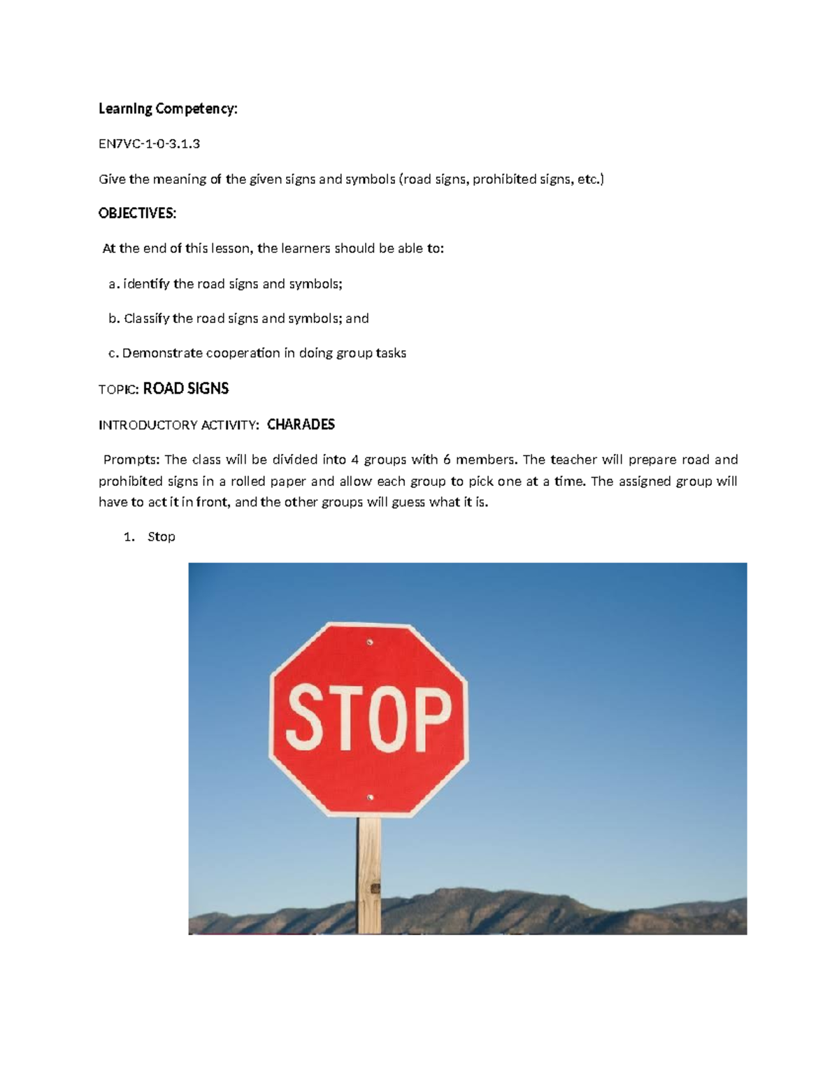 LM-G7-Final - MJHB - Learning Competency: EN7VC-1-0-3. Give the meaning ...