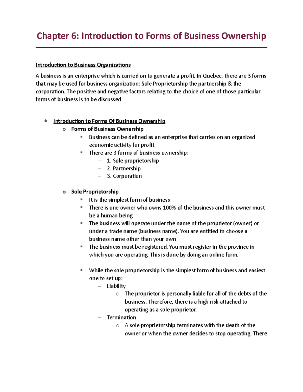 Lecture 8 - Comm315 - Notes - Chapter 6: Introduction to Forms of ...
