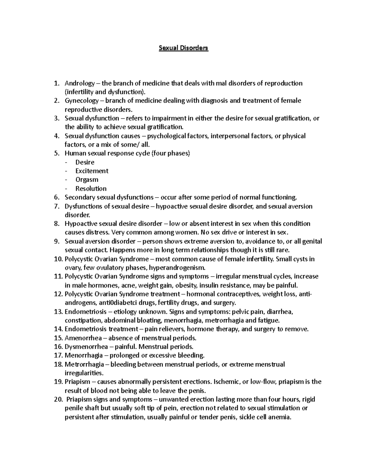 Sexual Disorders Lecture Notes Sexual Disorders Andrology The 9819