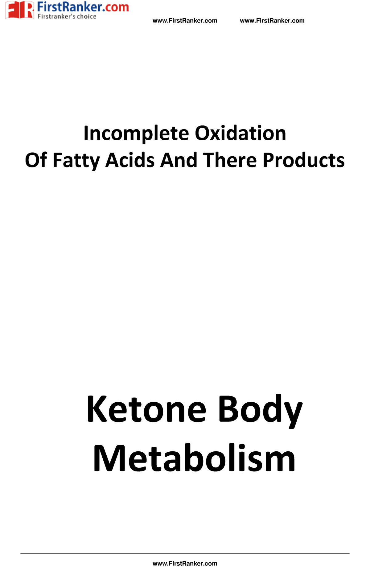 MBBS Biochemistry Topic WISE Notes Ketone BODY Metabolism KBM ...