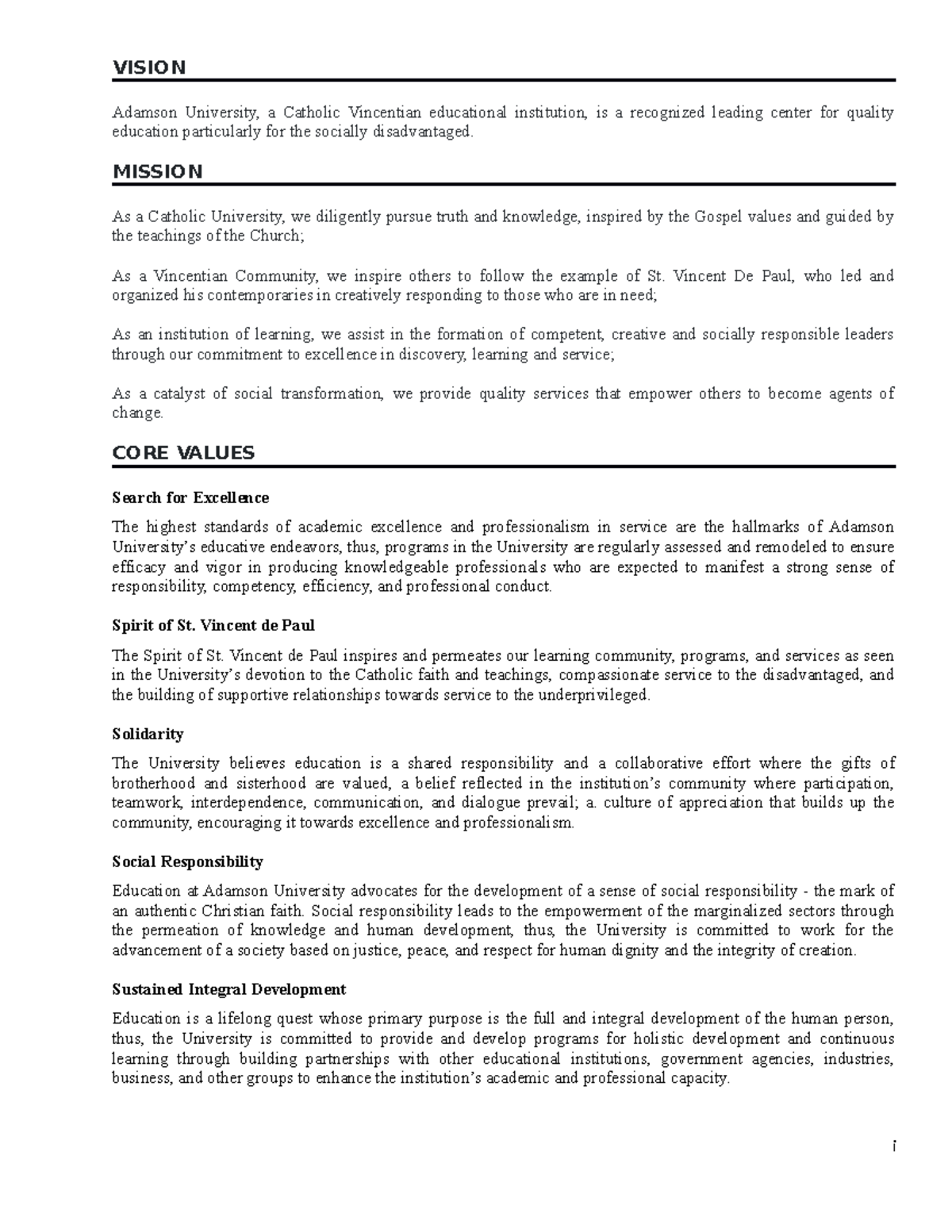 Theo1 Chapter 1 - Hope this can help - VISION Adamson University, a ...